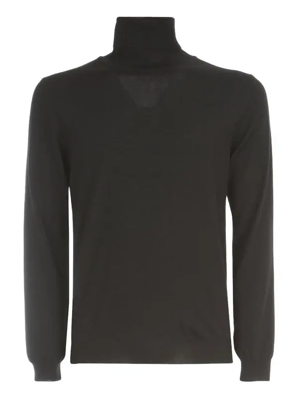 ZANONE High Neck Flex Wool Sweater - Black