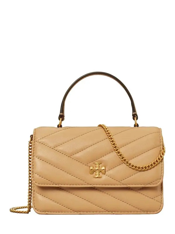 Tory Burch Kira Chevron Mini Top Handle Crossbody - Desert Dune