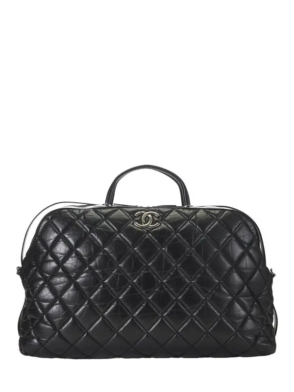Chanel Quilted Bowler Bag - Black