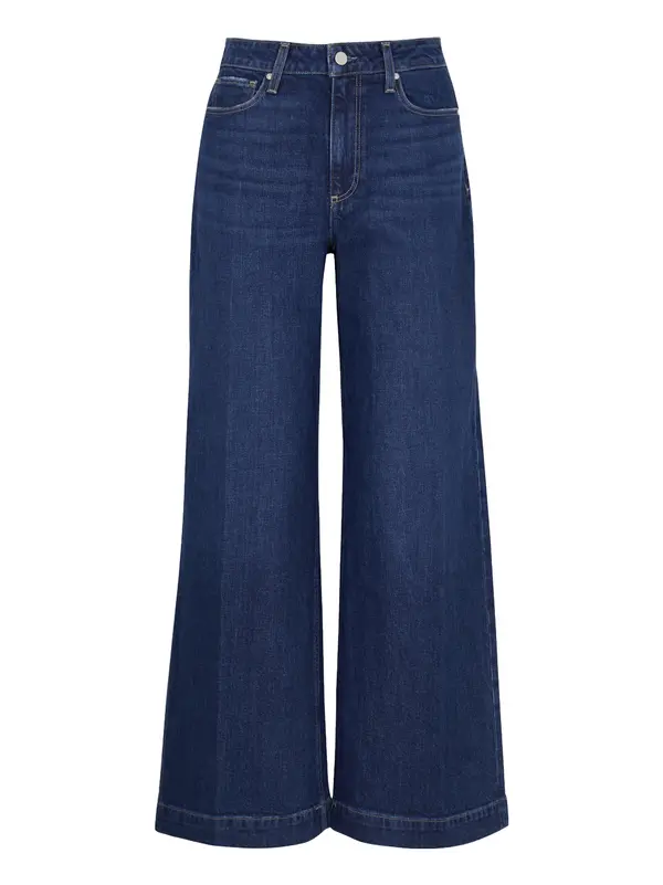 Paige Harper Wide-leg Jeans - Dark Blue