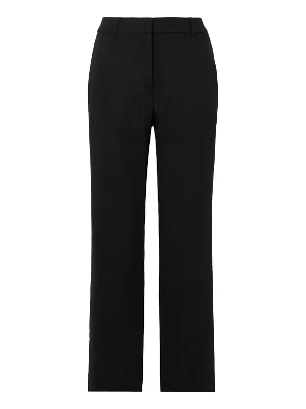Acne Studios Zip-detailed Wool-blend Flared Trousers - Black