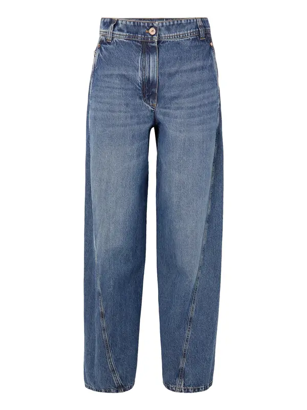 Brunello Cucinelli Two-tone Wide-leg Jeans - Blue