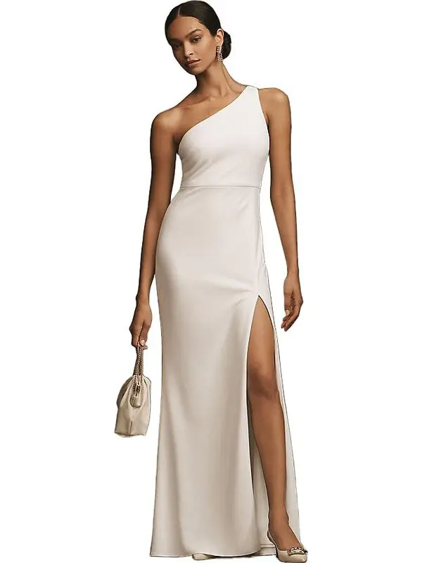 Bhldn Hallie One-shoulder Maxi Gown - White