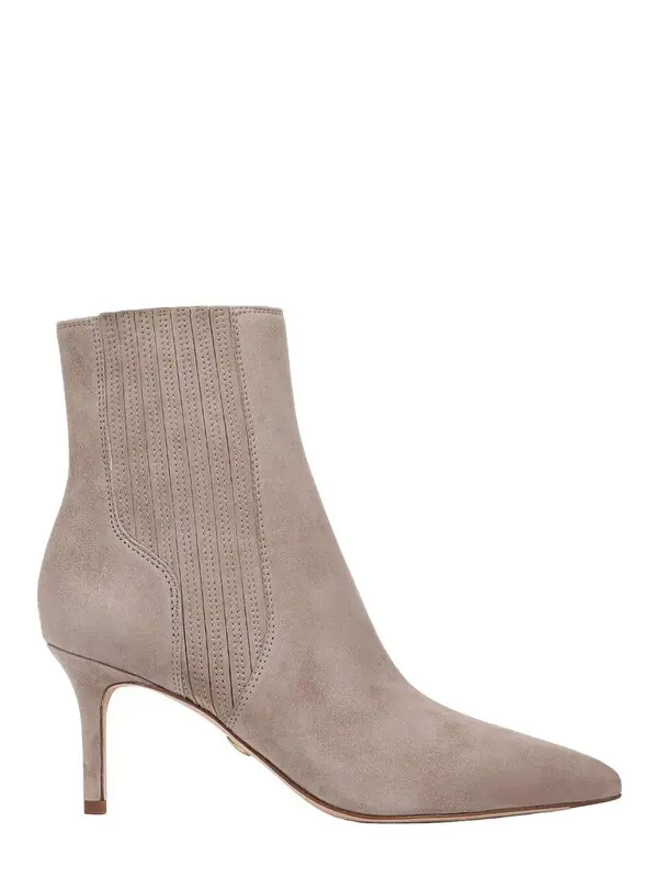 Veronica Beard Lisa Suede Ankle Boots - Bark