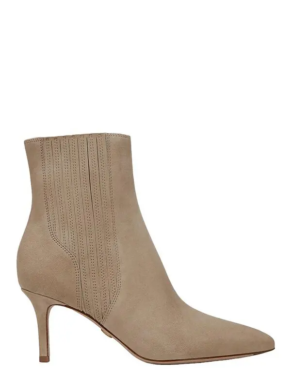 Veronica Beard Lisa Suede Ankle Boots - Sand