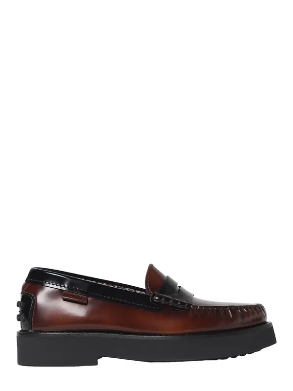 TOD'S Brushed Leather Moccasins - Brown