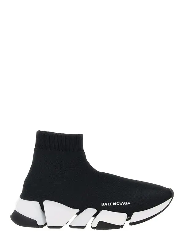 Balenciaga Speed 2.0 Sneakers In Recycled Stretch Knit - Black