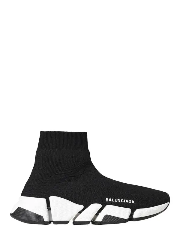 Balenciaga Speed 2.0 Stretch Recycled Knit Sneakers - Black