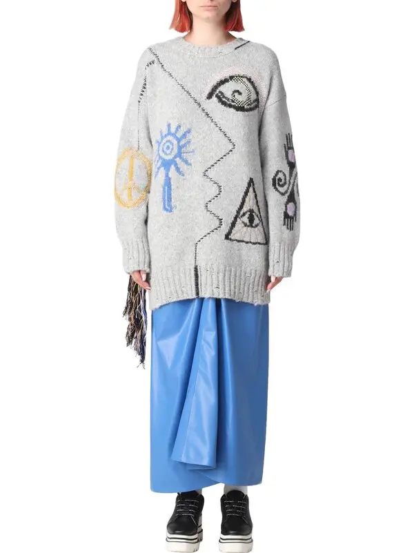 Stella McCartney Knit Sweater With Graphic Appliqués - Multicolor