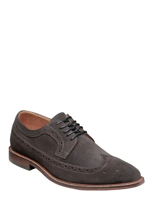 STACY ADAMS Marligan Suede Longwing Derby - Dark Gray