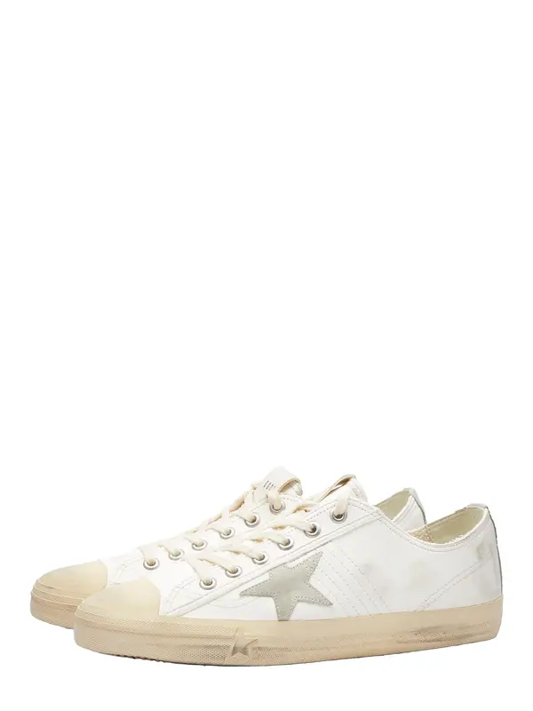 Golden Goose V-star Leather Sneakers - White/ice