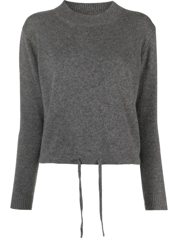 LISKA Cashmere Drawstring-hem Jumper - Grey