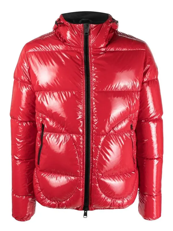 Herno Logo-patch Padded Hooded Jacket - Red