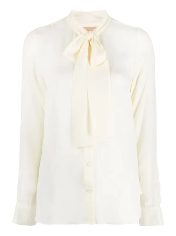 Michael Kors Pussy-bow Blouse - Neutrals