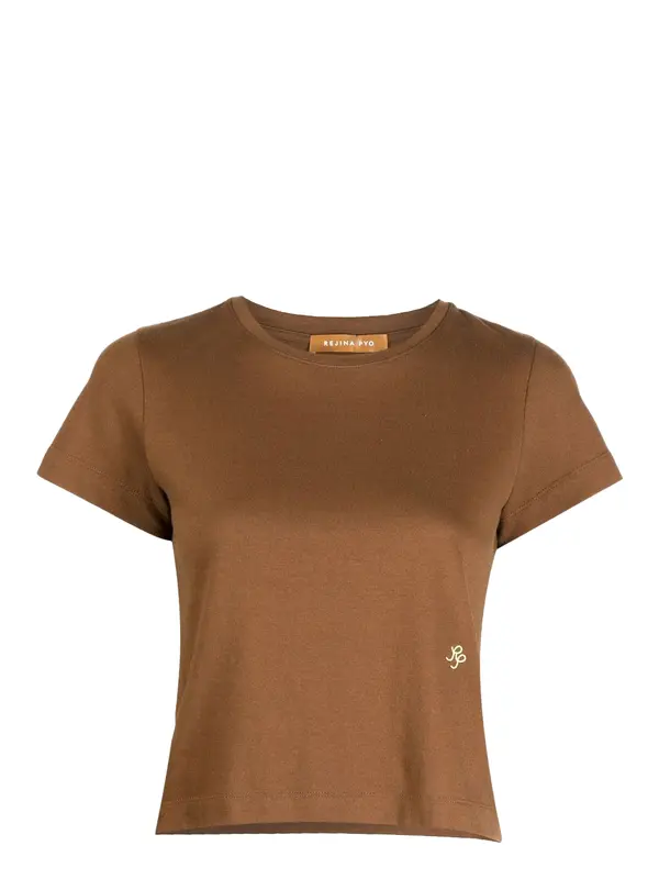 REJINA PYO Cropped T-shirt - Brown