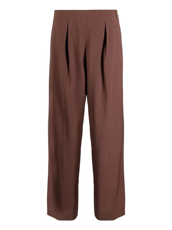 REJINA PYO High-waisted Straight-leg Trousers - Brown