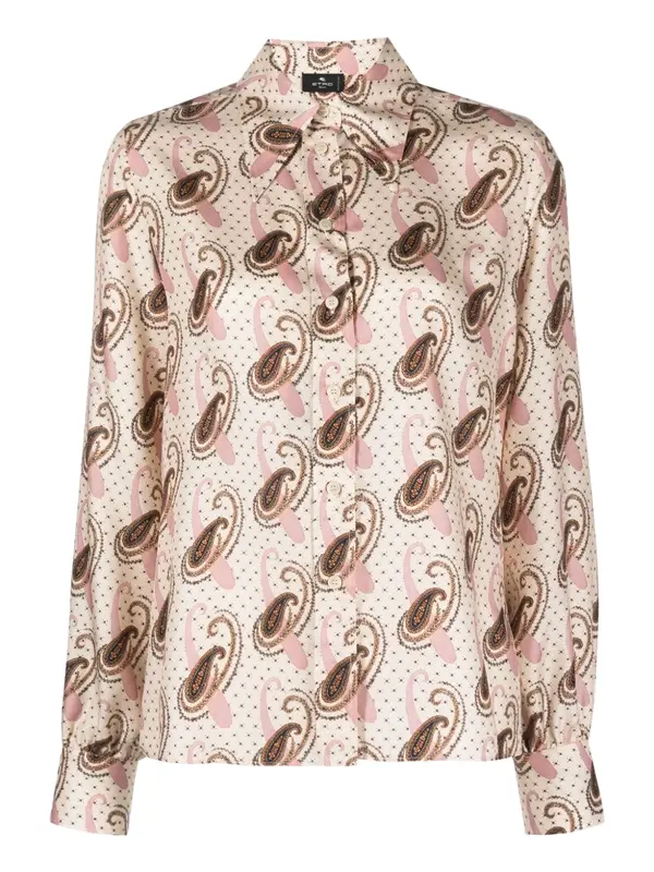 Etro Paisley-print Silk Shirt - Neutrals