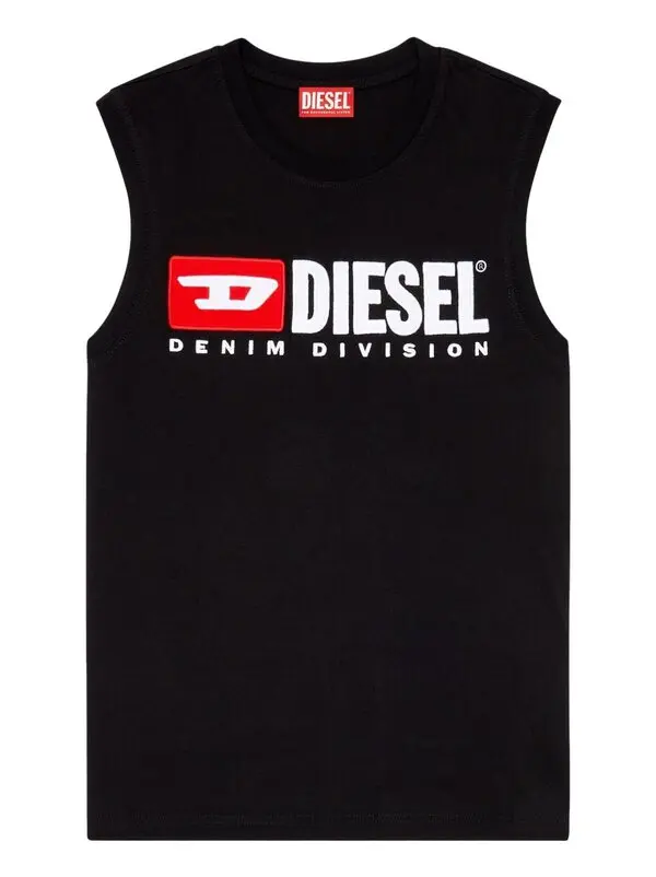 DIESEL T-isco-div Cotton Tank Top - Black