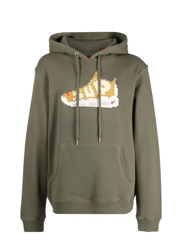 MOSTLY HEARD RARELY SEEN Sneaker-print Cotton Hoodie - Green