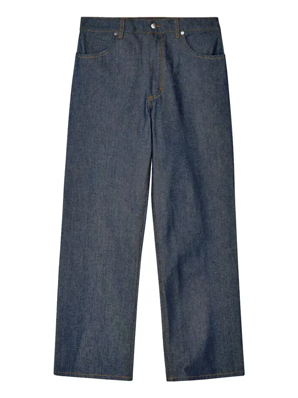 Eckhaus Latta Mid-rise Wide-leg Jeans - Blue