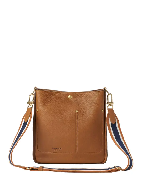 Shinola Pocket Grained-leather Cross Body Bag - Brown