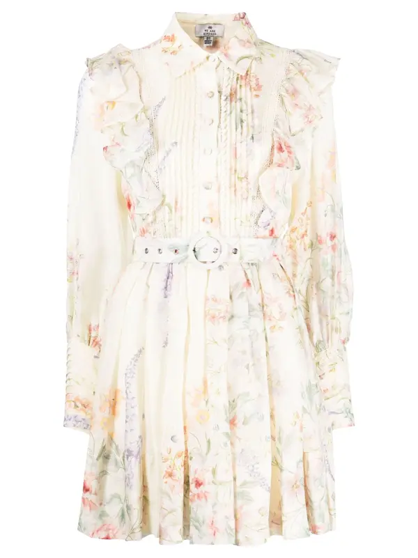WE ARE KINDRED Primrose Floral-print Minidress - Neutrals