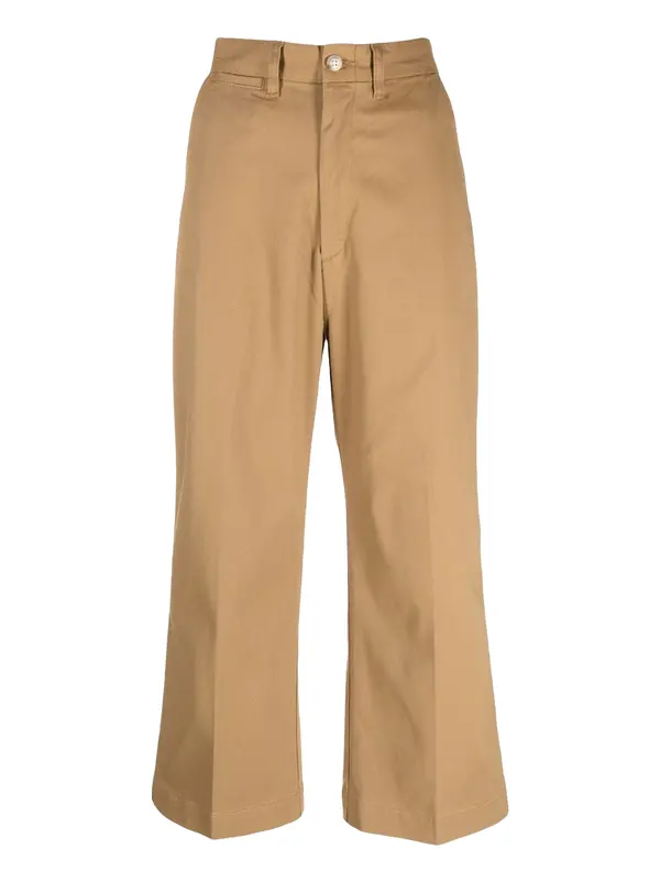 Polo Ralph Lauren High-waisted Cropped Trousers - Neutrals