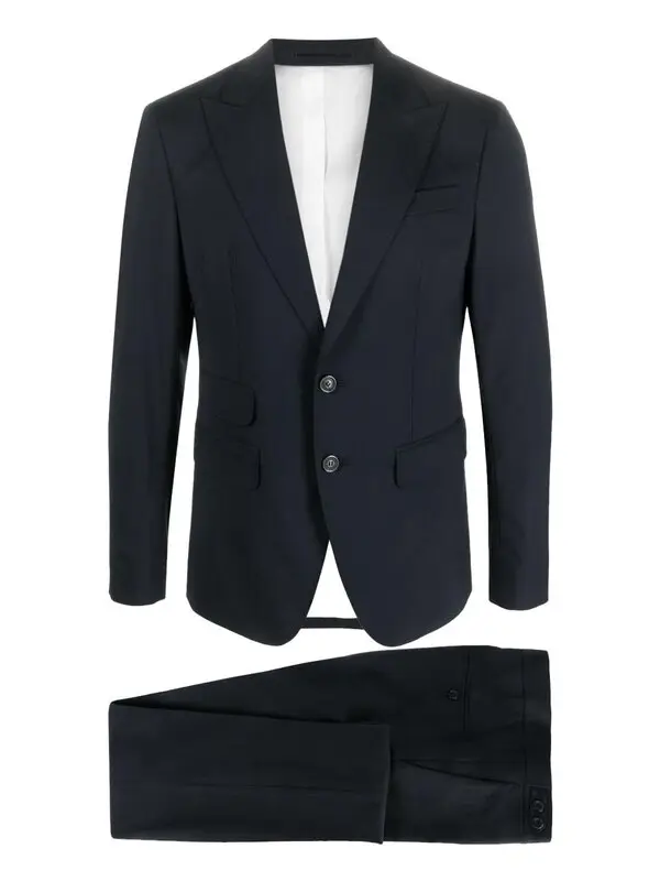 Dsquared2 Single-breasted Wool Suit - Blue