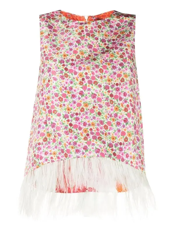 La DoubleJ Floral-print Sleeveless Blouse - Pink