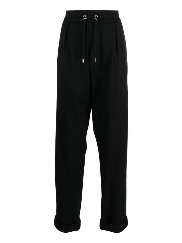 Balmain Drawstring Tapered Track Pants - Black