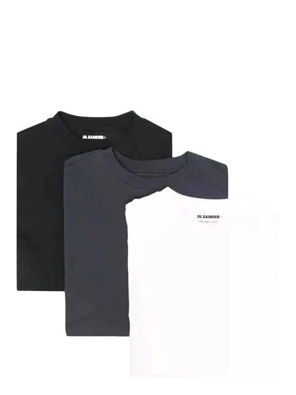 JIL SANDER Logo-patch Organic-cotton T-shirt - Neutrals
