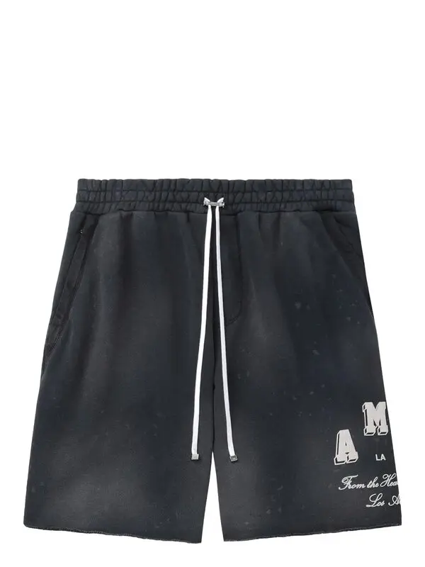 Amiri Vintage Collegiate Cotton Track Shorts - Black