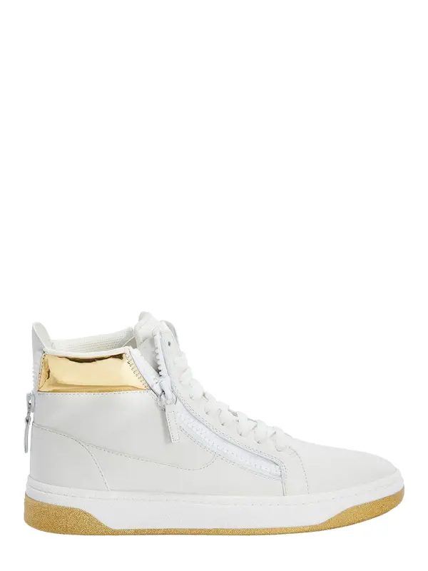 GIUSEPPE ZANOTTI Double-zip High-top Sneakers - White