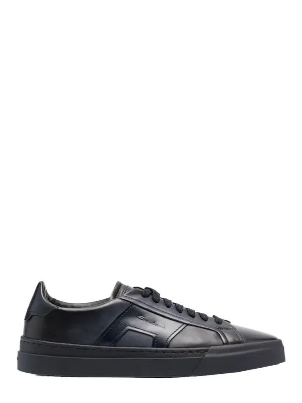 Santoni Leather Sneakers - Blue