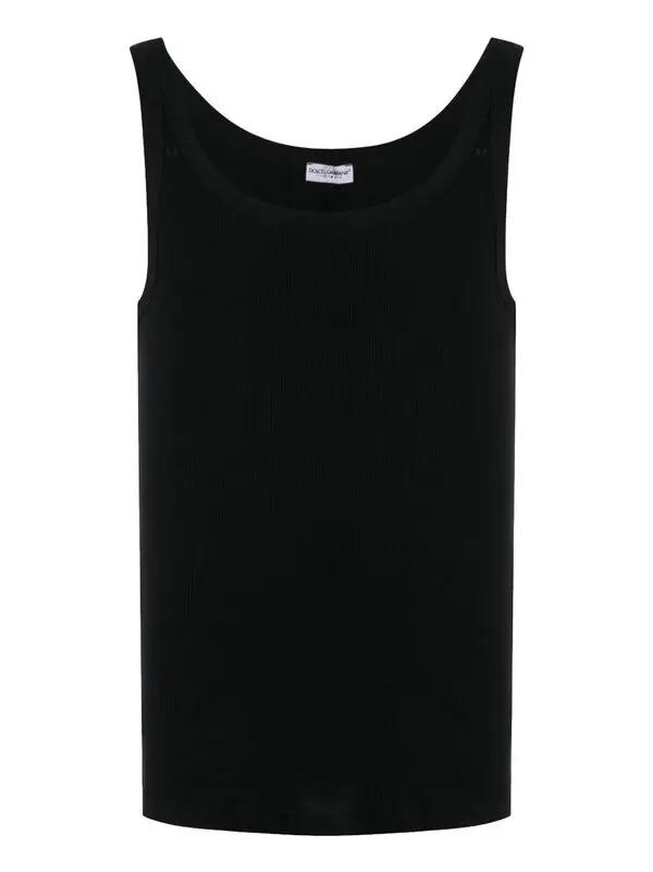 Dolce & Gabbana Ribbed-knit Tank Top - Black