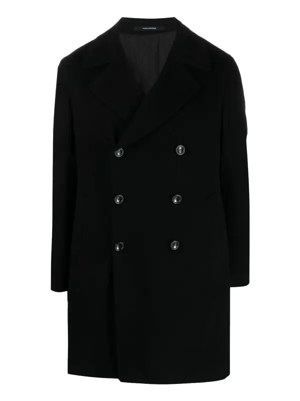 Tagliatore Double-breasted Notched-lapels Coat - Black