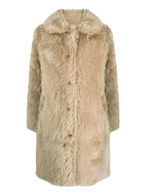 YVES SALOMON Faux-fur Coat - Neutrals