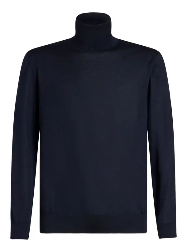 Etro Pegaso-embroidered High-neck Jumper - Blue