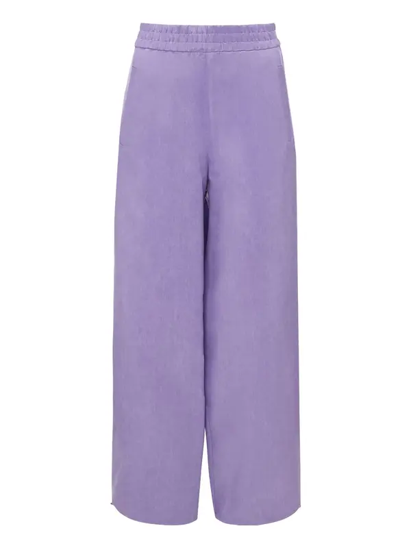 JW Anderson Drawstring-hem Wide-leg Trousers - Purple
