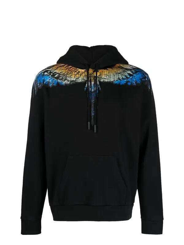COUNTY OF MILAN Lunar Wings Organic Cotton Hoodie - Black