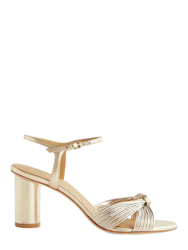 REFORMATION Petra Leather Sandals - Gold