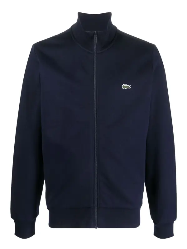 Lacoste High-neck Zip-up Sweatshirt - Blue