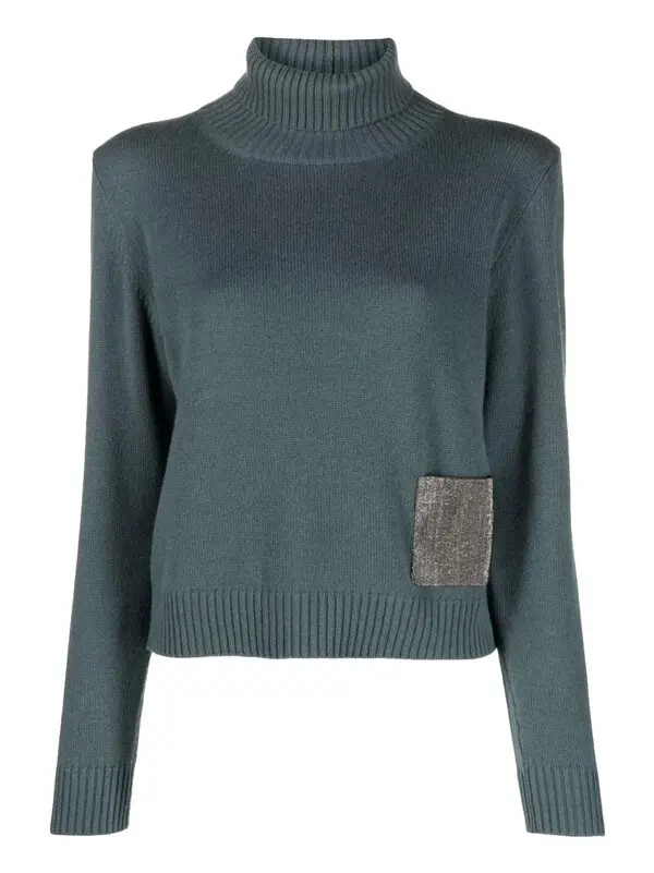 Fabiana Filippi Roll-neck Cashmere Jumper - Grey