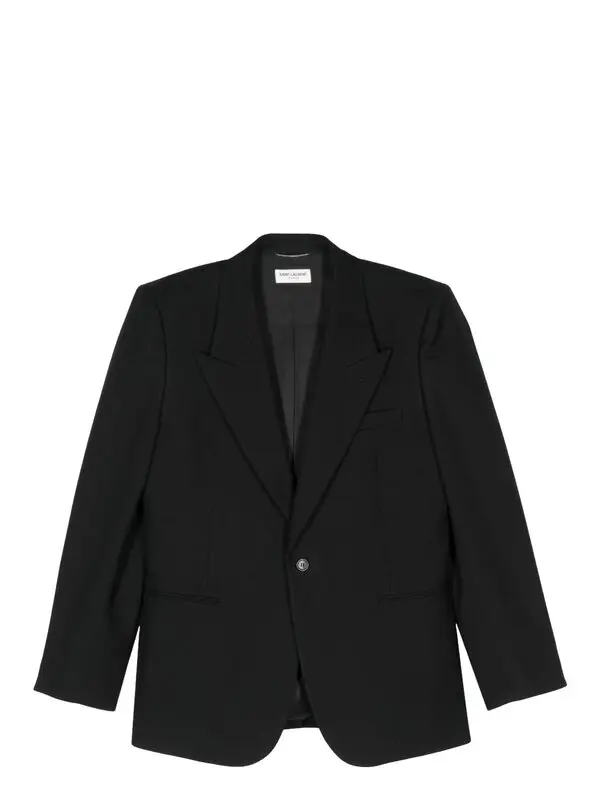 Saint Laurent Virgin Wool Blazer - Black
