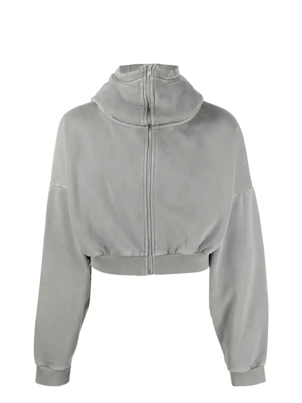 ENTIRE STUDIOS Stand-up Collar Zip-up Hoodie - Grey