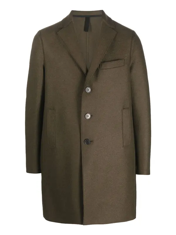 Harris Wharf London Single-breasted Virgin-wool Coat - Green