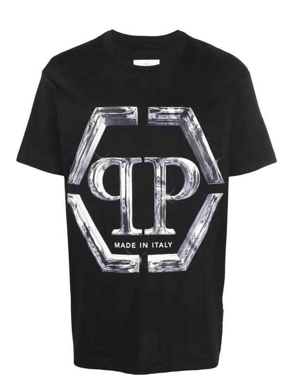 Philipp Plein Ss Pp Glass Cotton T-shirt - Black