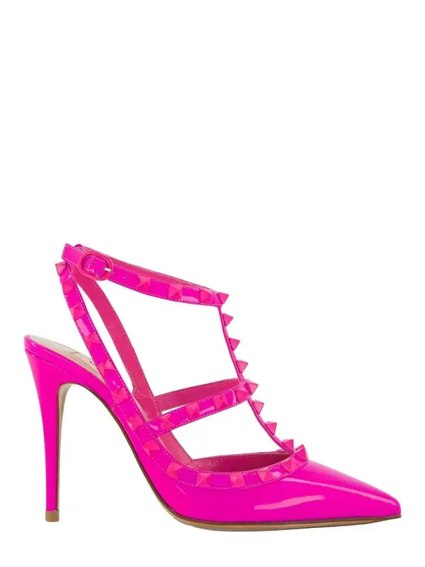 Valentino Garavani 100mm Rockstud Ankle-strap Pumps - Pink