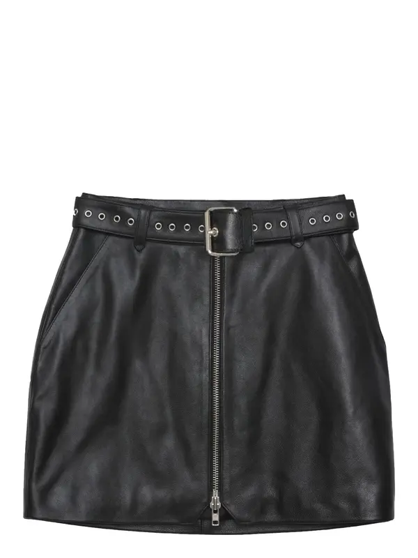 ANINE BING Ana Leather Skirt - Black