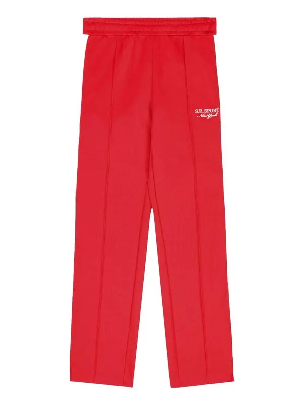 SPORTY & RICH Stripe-detail Track Pants - Red